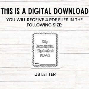 Alphabet Handprint Book, Kids Handprint Art Printable, ABC Handprint ...