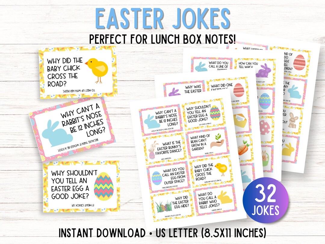 Easter Jokes, Printable Jokes, Easter Lunch Box Joke, Easter Egg ...
