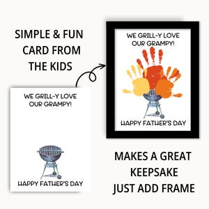 Grampy Fathers Day Handprint Craft, Handprint Father's Day Gift for ...