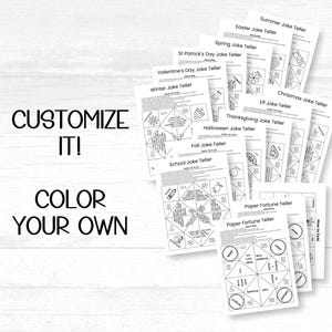 Joke Teller Cootie Catcher Bundle: Seasonal Jokes for Kids (PDF) - Etsy