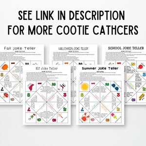 Christmas Cootie Catcher, Christmas Jokes for Kids, Printable Christmas ...