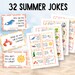 Summer Jokes for Kids Lunchbox Notes, Lunchbox Cards, Printable Lunch ...