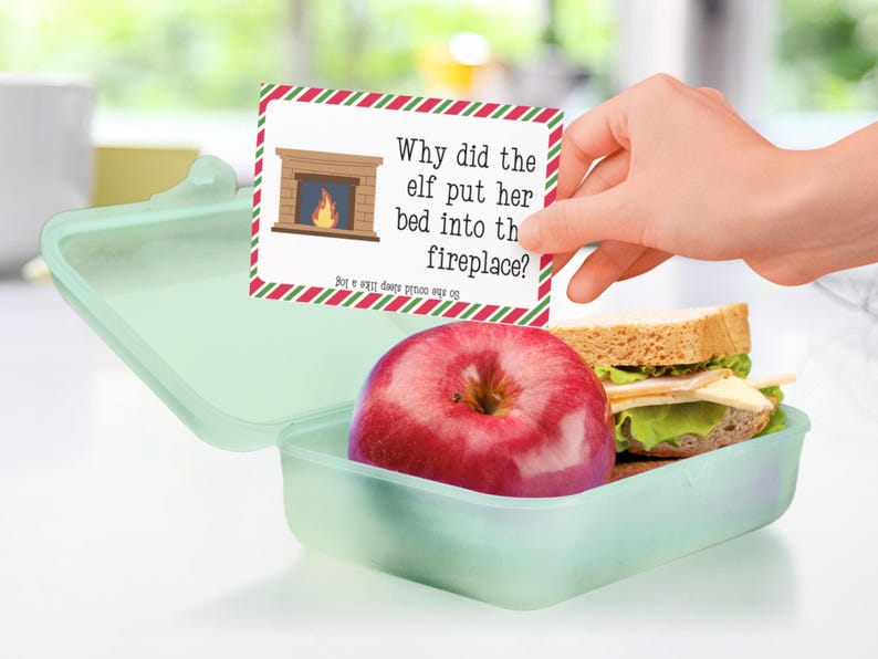 Elf Joke Cards: Christmas Lunchbox Notes, Advent Calendar Fillers (PDF ...