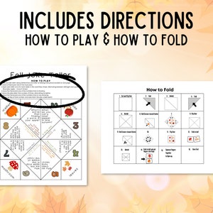 Cootie Catcher Printable, Fall Jokes for Kids, Paper Fortune Teller ...