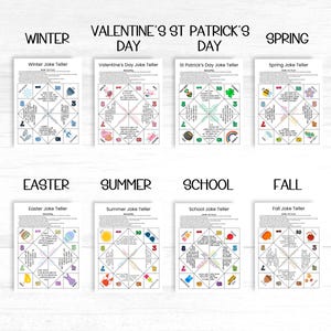 Joke Teller Cootie Catcher Bundle: Seasonal Jokes for Kids (PDF) - Etsy