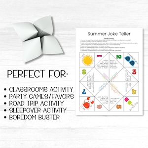 Joke Teller Cootie Catcher Bundle: Seasonal Jokes for Kids (PDF) - Etsy