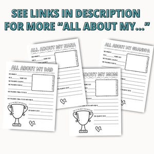 All About My Aunt Printable, Mothers Day Questionnaire, Aunt Mother's ...