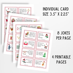 32 Christmas Jokes for Kids, Printable Lunchbox Jokes, Advent Calendar ...
