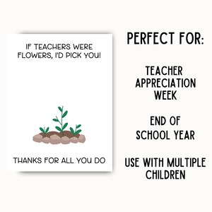 If Teachers Were Flowers I'd Pick You, Teacher Appreciation Handprint ...