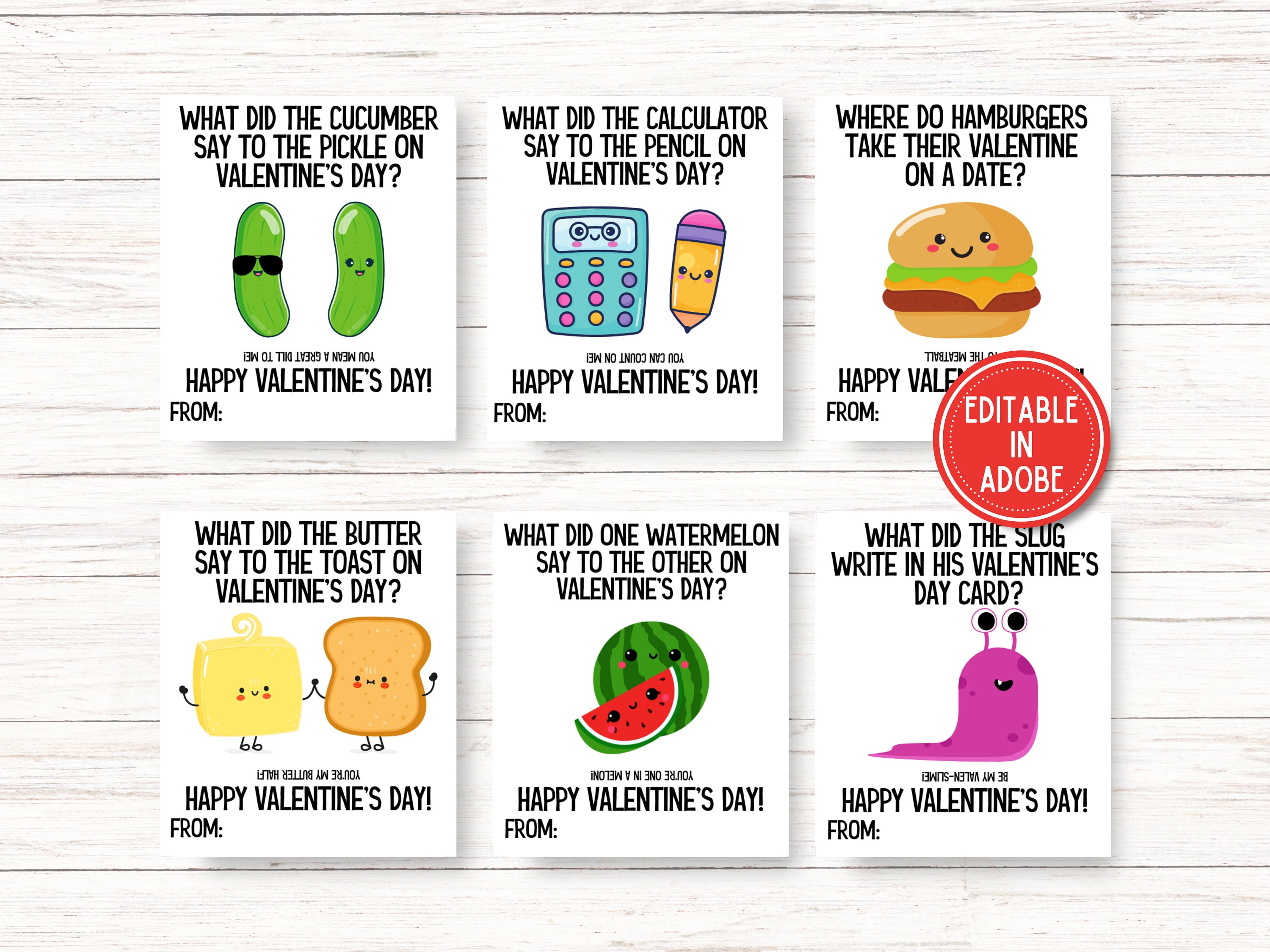 Editable Joke Valentines Day Card, Classroom Valentine Joke Cards for ...