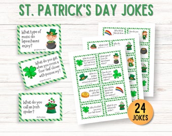 St Patricks Day Lunchbox Notes for Kids, Lunchbox Jokes, Printable ...