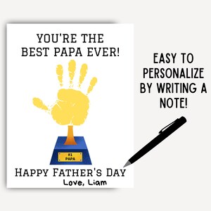 Best Papa Ever, Father's Day Gift for Papa, Fathers Day Handprint ...