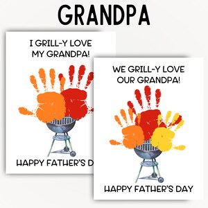 Grandpa Fathers Day Handprint Craft, Handprint Father's Day Gift for ...