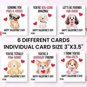 Editable Valentines Day Cards Dog, Puppy Valentine Cards, Printable Dog ...