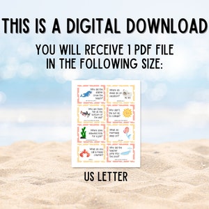 Summer Jokes for Kids Lunchbox Notes, Lunchbox Cards, Printable Lunch ...