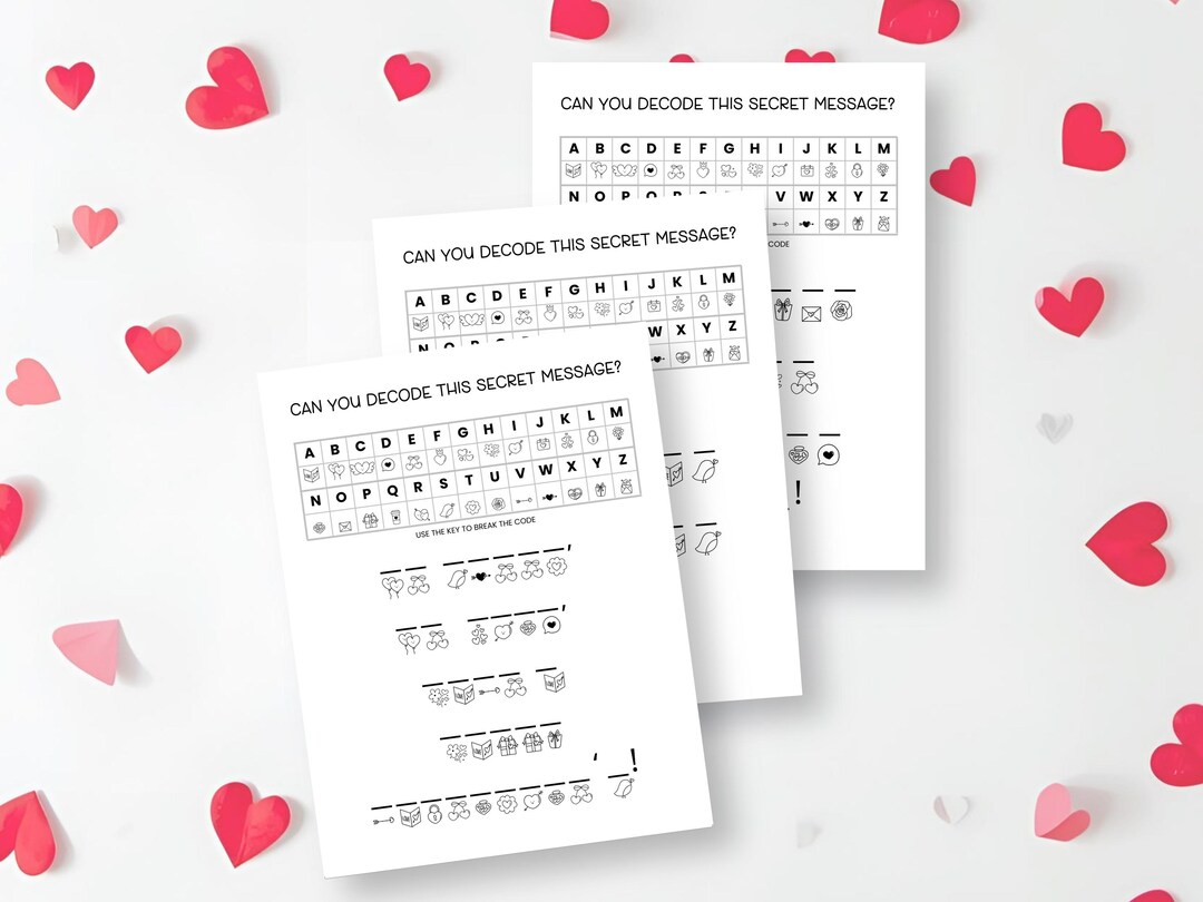 Valentine's Day Secret Message for Kids, Printable Valentine's Activity ...