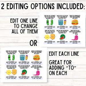 Editable Joke Valentines Day Card, Classroom Valentine Joke Cards for ...