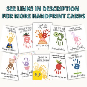 Aunt Handprint Birthday Card, Happy Birthday Aunt Card, Birthday Gift ...