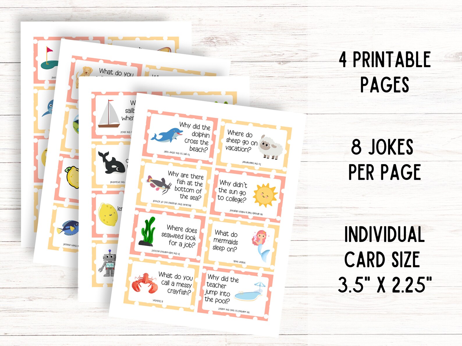 Summer Jokes for Kids Lunchbox Notes, Lunchbox Cards, Printable Lunch ...
