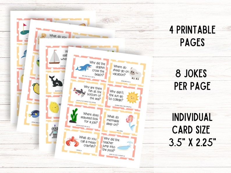 Summer Jokes for Kids Lunchbox Notes, Lunchbox Cards, Printable Lunch ...