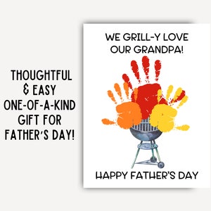 Grandpa Fathers Day Handprint Craft, Handprint Father's Day Gift for ...