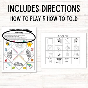 Spring Jokes for Kids, Cootie Catcher, Paper Fortune Teller, Printable ...