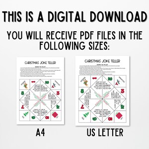 Christmas Cootie Catcher, Christmas Jokes for Kids, Printable Christmas ...