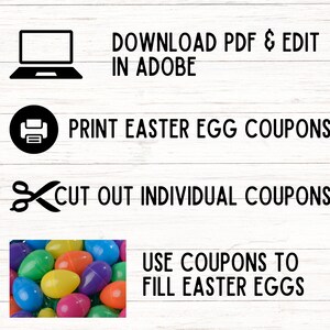 Editable Easter Egg Coupon, Easter Reward Tokens, Printable Easter Egg ...
