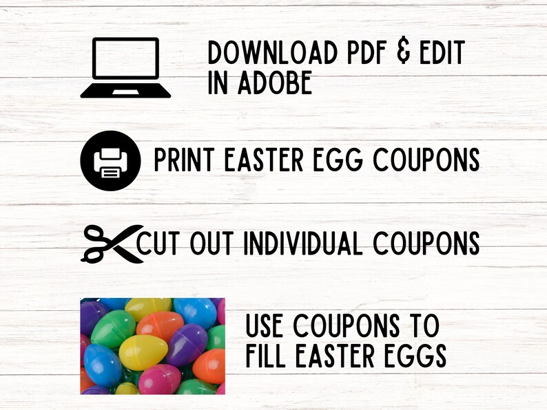 Editable Easter Egg Coupon, Easter Reward Tokens, Printable Easter Egg ...