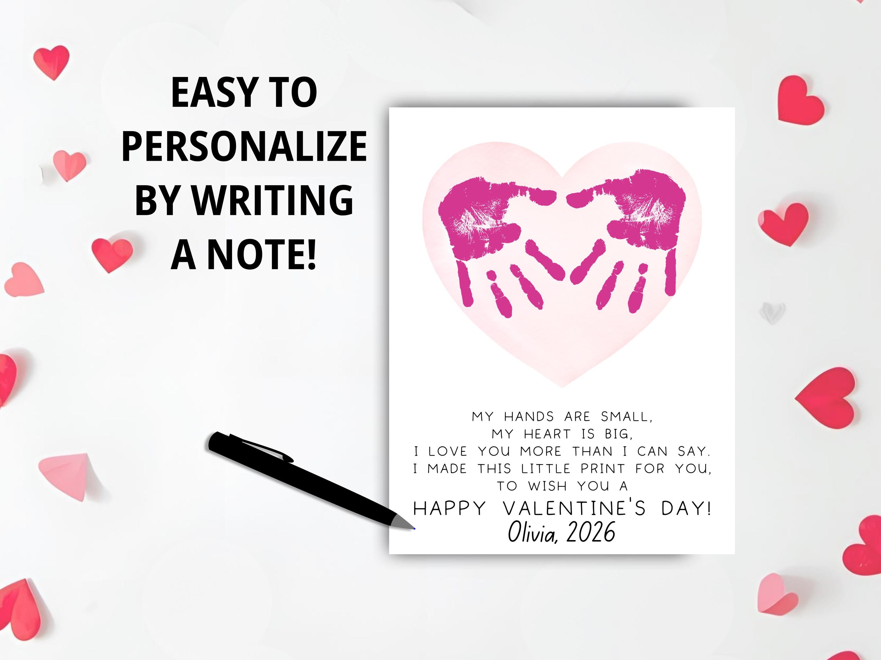 Valentine's Day Handprint Craft Poem, Handprint Valentines Day Art ...