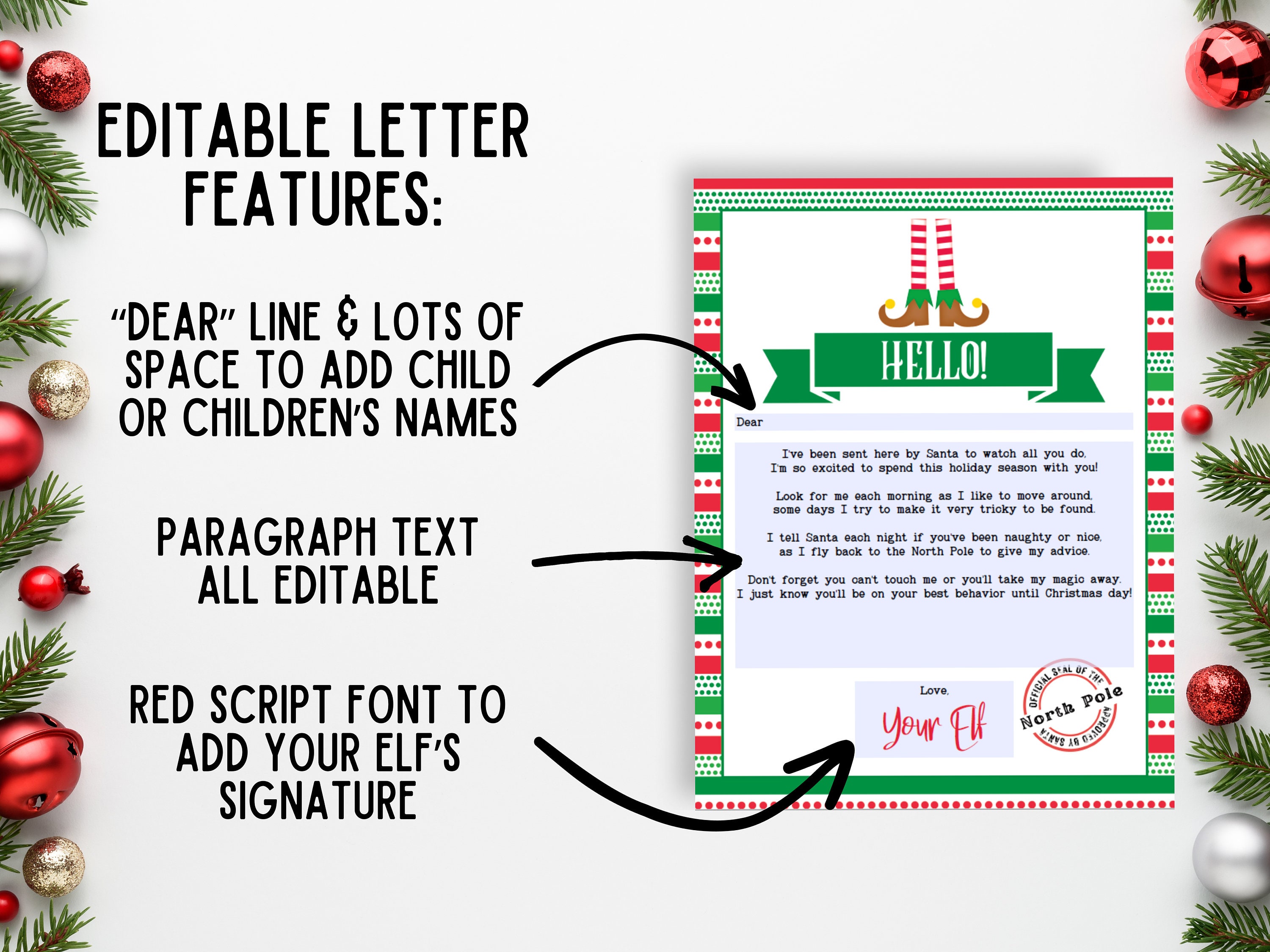 Elf Arrival Letter First Time Editable, Printable Elf Welcome Letter ...