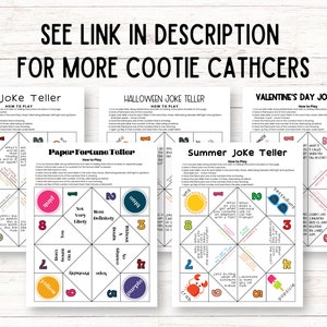 Spring Jokes for Kids Cootie Catcher Paper Fortune Teller - Etsy