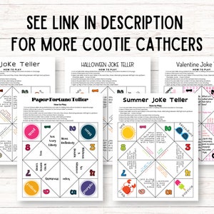 Thanksgiving Joke Teller Cootie Catcher Paper Fortune Teller - Etsy