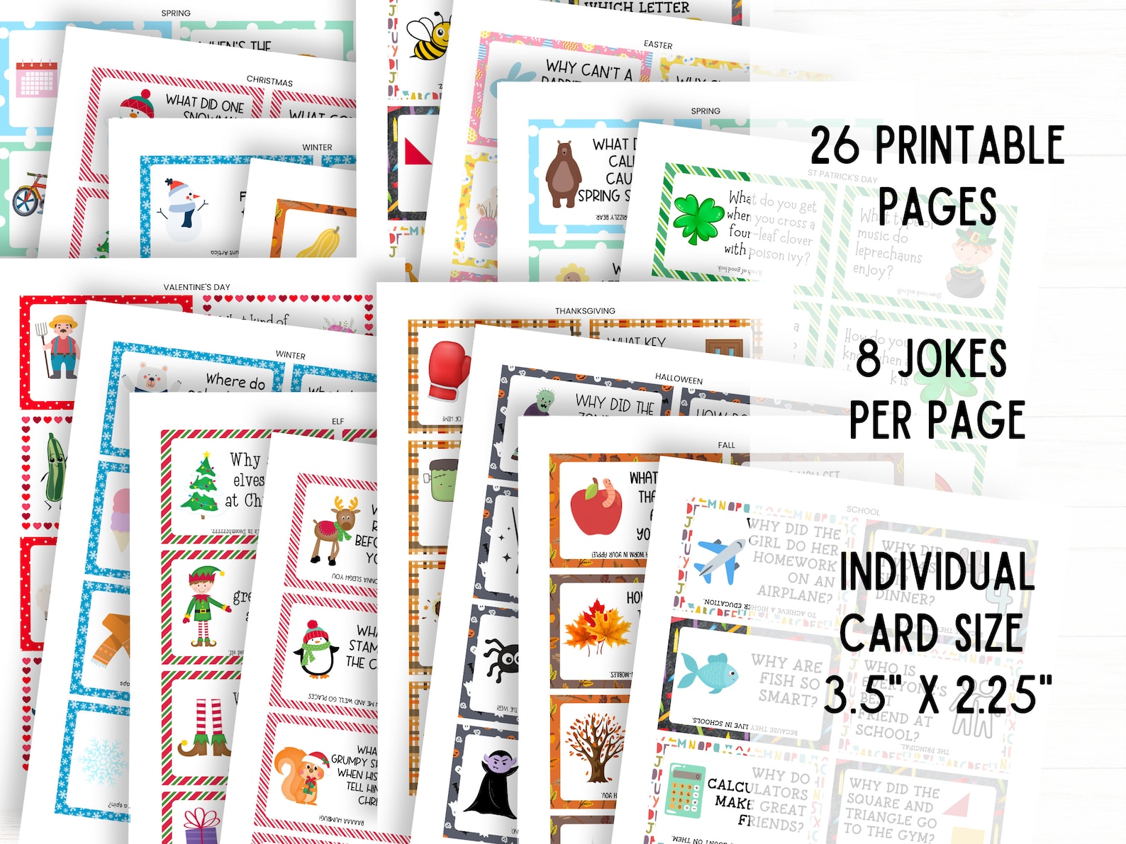 Lunchbox Joke Cards, Kid Lunch Box Note, Funny Jokes for Kids Lunch ...