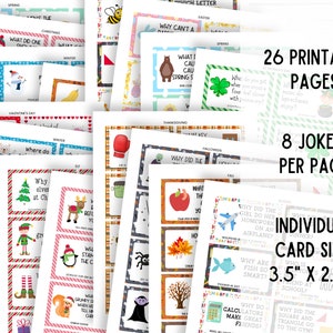 Lunchbox Joke Cards, Kid Lunch Box Note, Funny Jokes for Kids Lunch ...