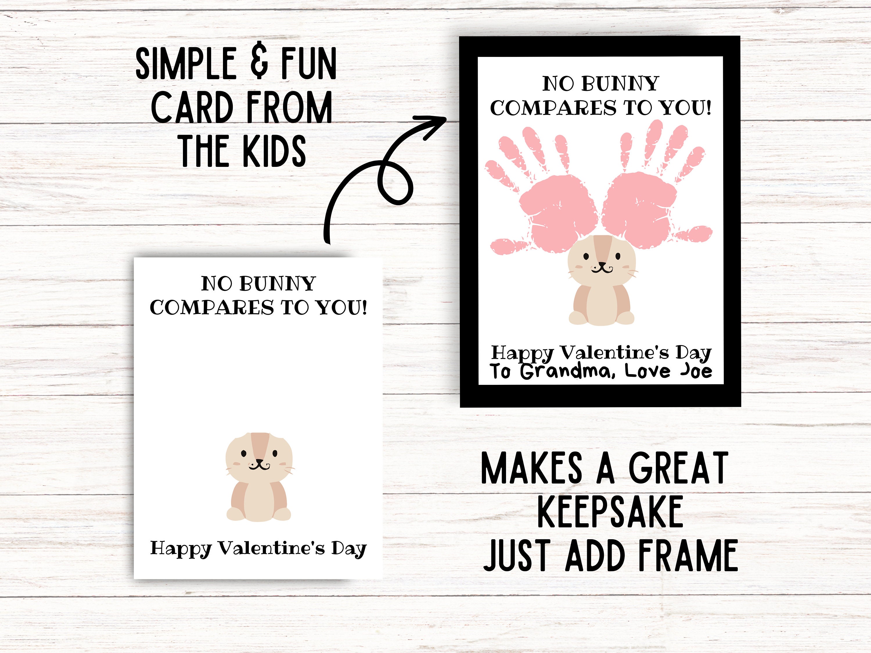 Valentine Handprint Art Bundle, Valentine's Day Handprint Craft for ...
