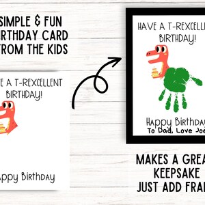 Birthday Handprint Craft Printable Birthday Card, Handprint Art Bundle ...