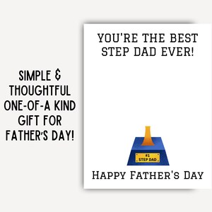 Step Dad Gifts for Father's Day, Handprint Fathers Day Step Dad Card ...