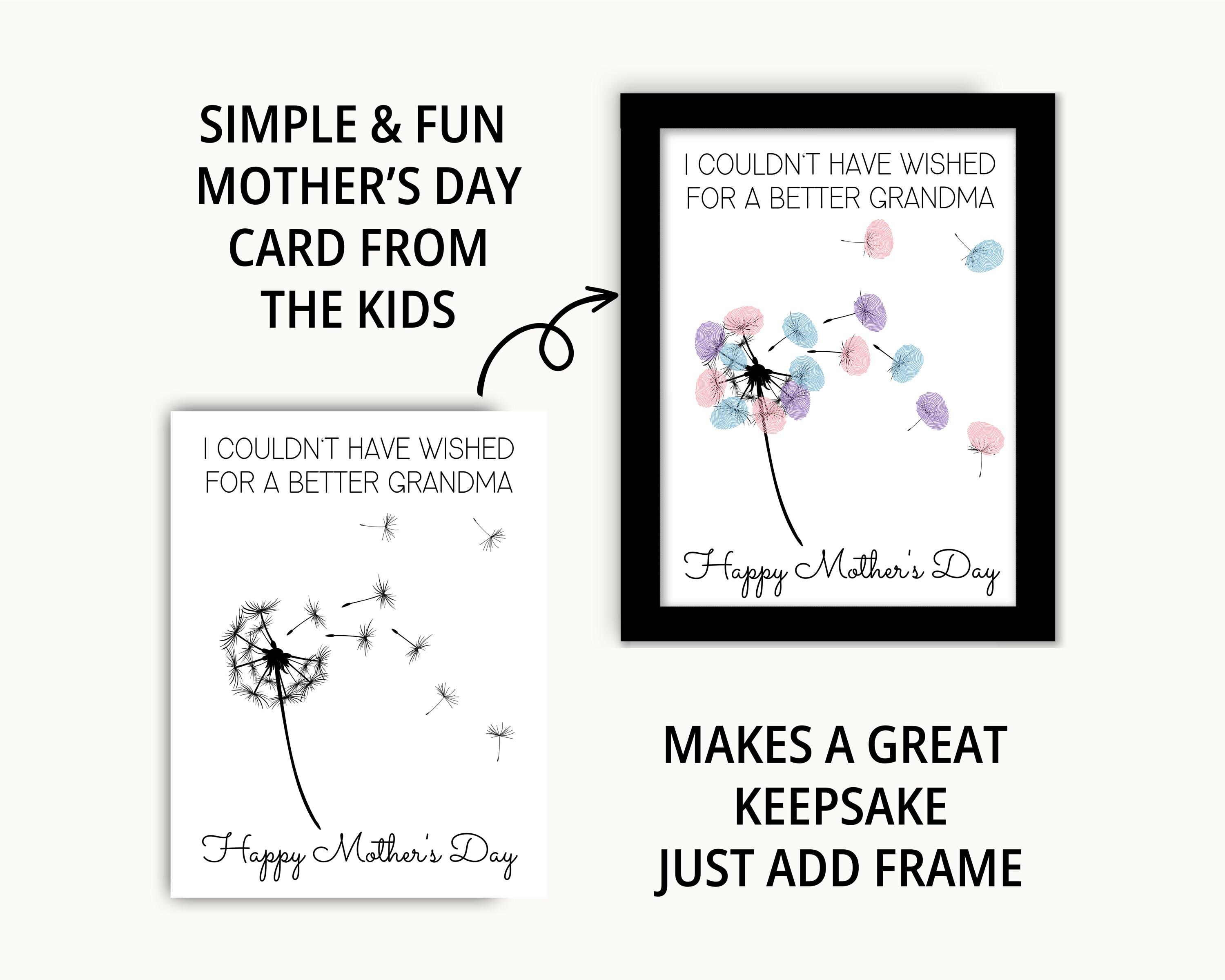 Grandma Mother's Day Handprint Card, Grandma Handprint Art, Printable ...