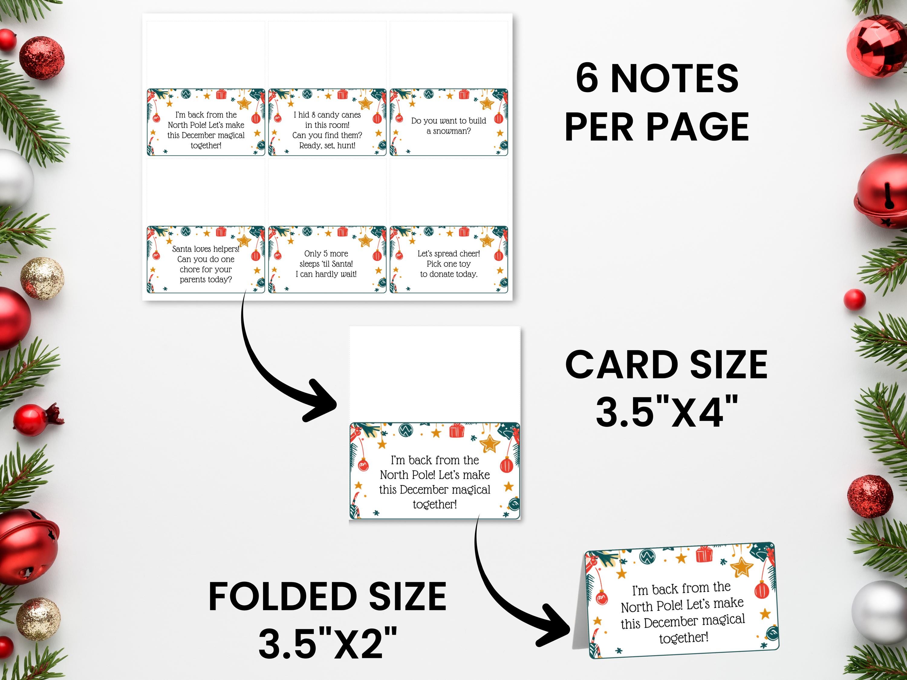 Editable Elf Notes Stand-up, Printable Elf Note Cards, Canva Template ...