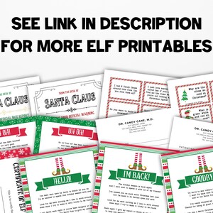 Editable Elf Note Cards, Printable Elf Note Template, Personalized ...