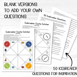 Icebreaker Cootie Catcher Game: Back to School Printable (PDF) - Etsy