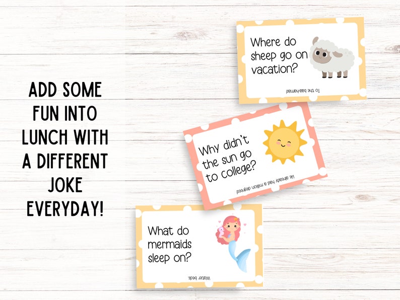 Summer Jokes for Kids Lunchbox Notes, Lunchbox Cards, Printable Lunch ...