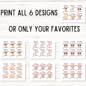 Editable Valentines Day Cards Dog, Puppy Valentine Cards, Printable Dog ...