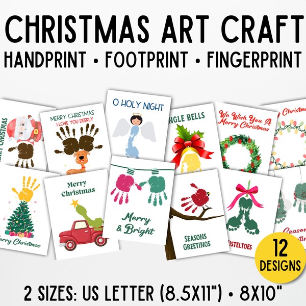 Christmas Handprint Art - Etsy