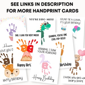 Handprint Art for Teacher Thank You Card Printable, Teacher ...