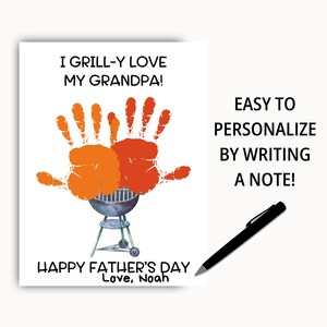 Grandpa Fathers Day Handprint Craft, Handprint Father's Day Gift for ...