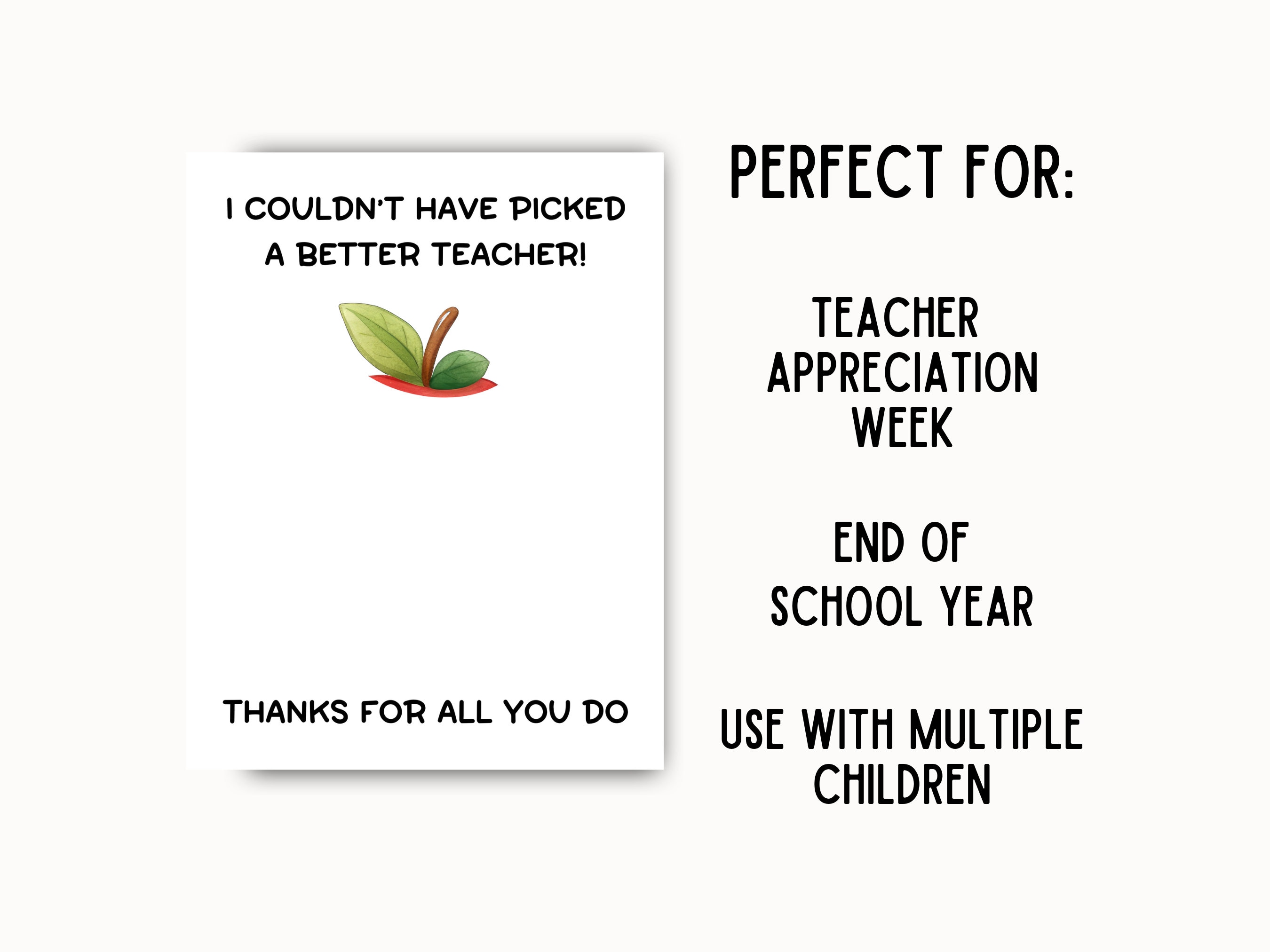 I Couldn't Have Picked A Better Teacher, Teacher Appreciation Handprint ...