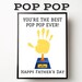 Papaw Fathers Day Gift, Fathers Day Handprint Card, Grandpa Handprint ...