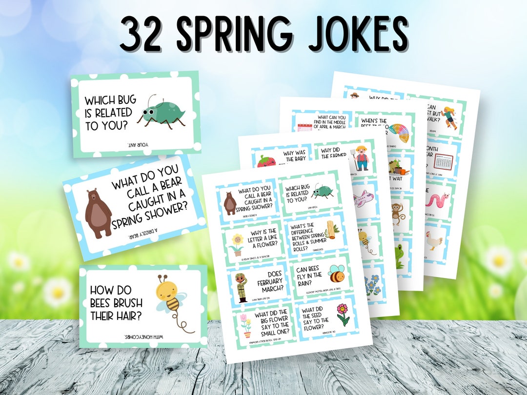 Spring Jokes for Kids, Lunchbox Notes Printable, Lunchbox Jokes, Kids ...